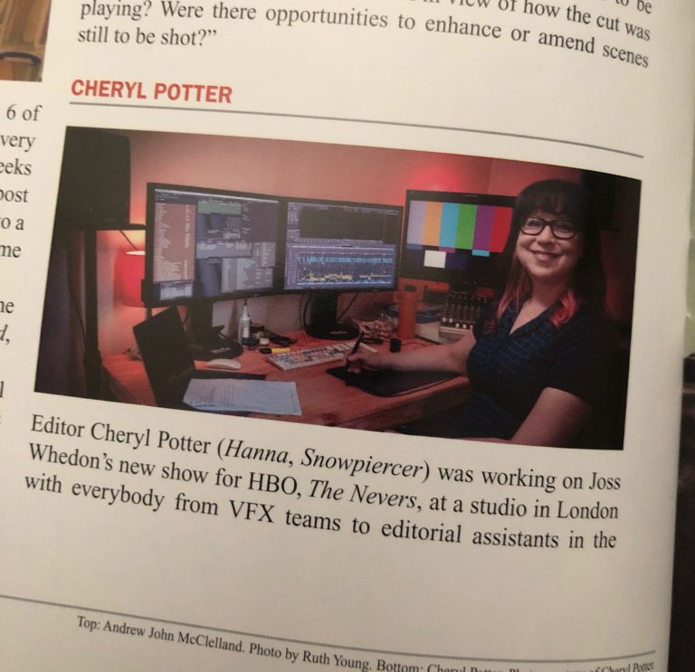Cinema Editor Magazine Profile – CHERYL POTTER